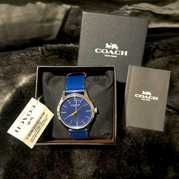 Coach | Accessories | Navy Blue Mens Coach Watch Never Been Worn Has ...